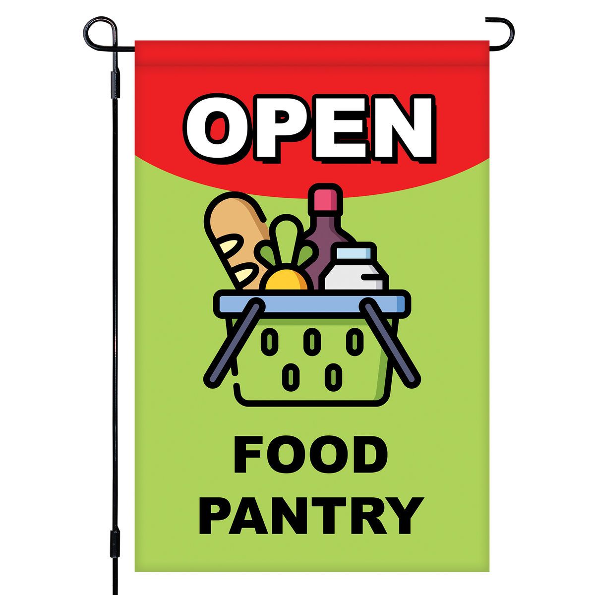 14" x 20" custom single reverse garden banner | SWAGBOX.COM