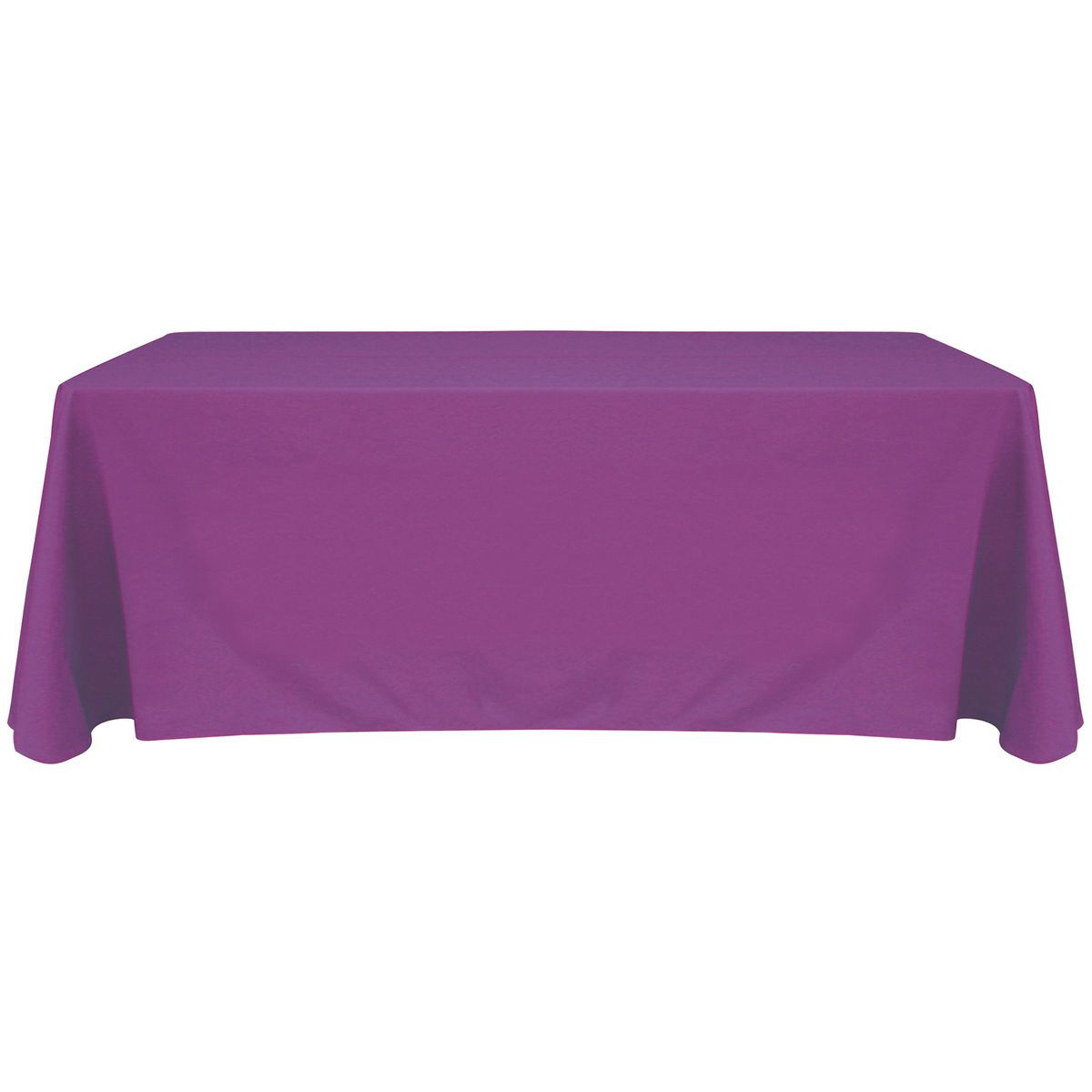 6 Blank Solid Color Polyester Table Throw Plum Corporate Specialties