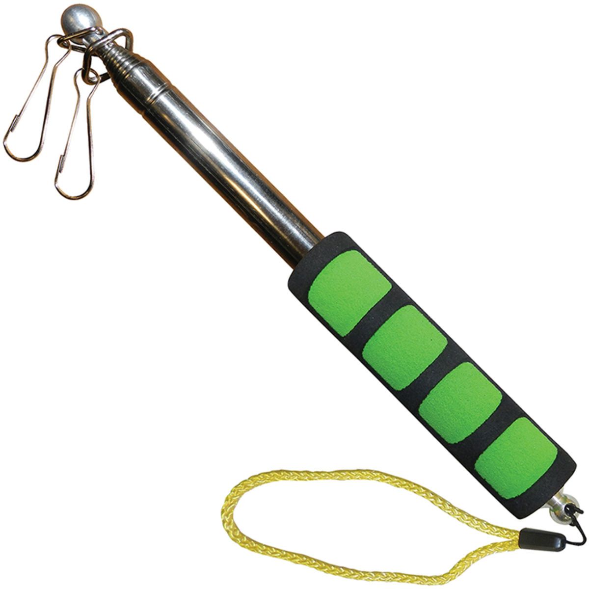 Handheld telescopic flagpole - green handle | Corporate Specialties