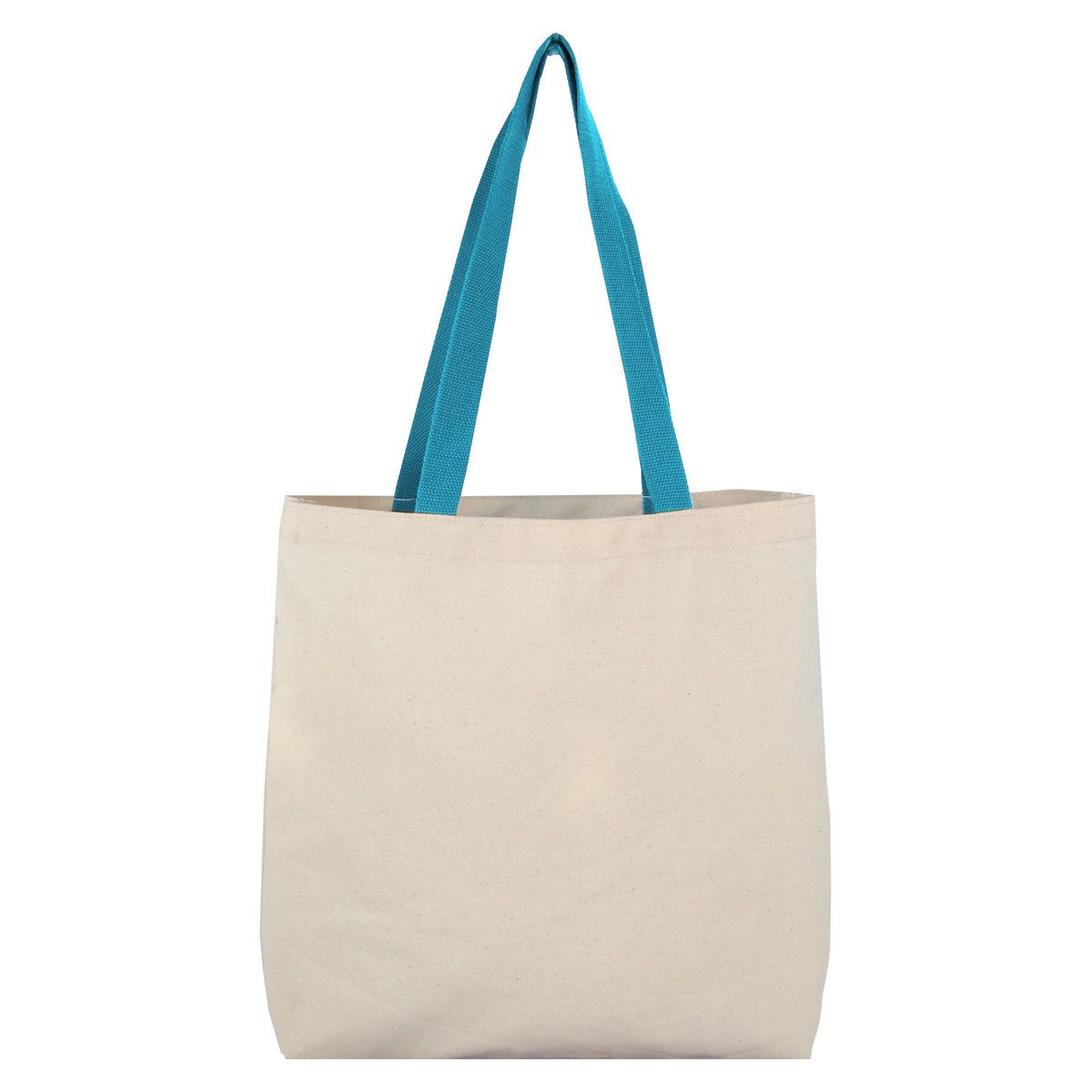 8 oz cotton tote bag with contrast color web handles | Corporate ...
