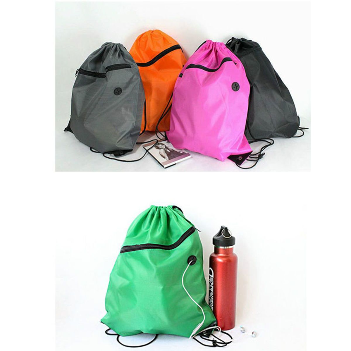 Drawstring Backpack With Headphone Hole | Corporate Specialties