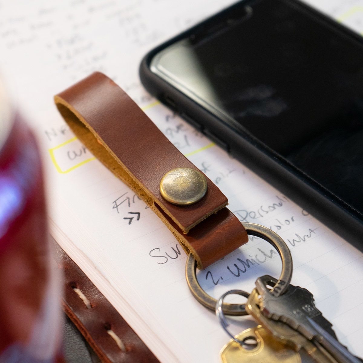 Promotional Loop Leather Keychain Personalized With Your Custom Logo