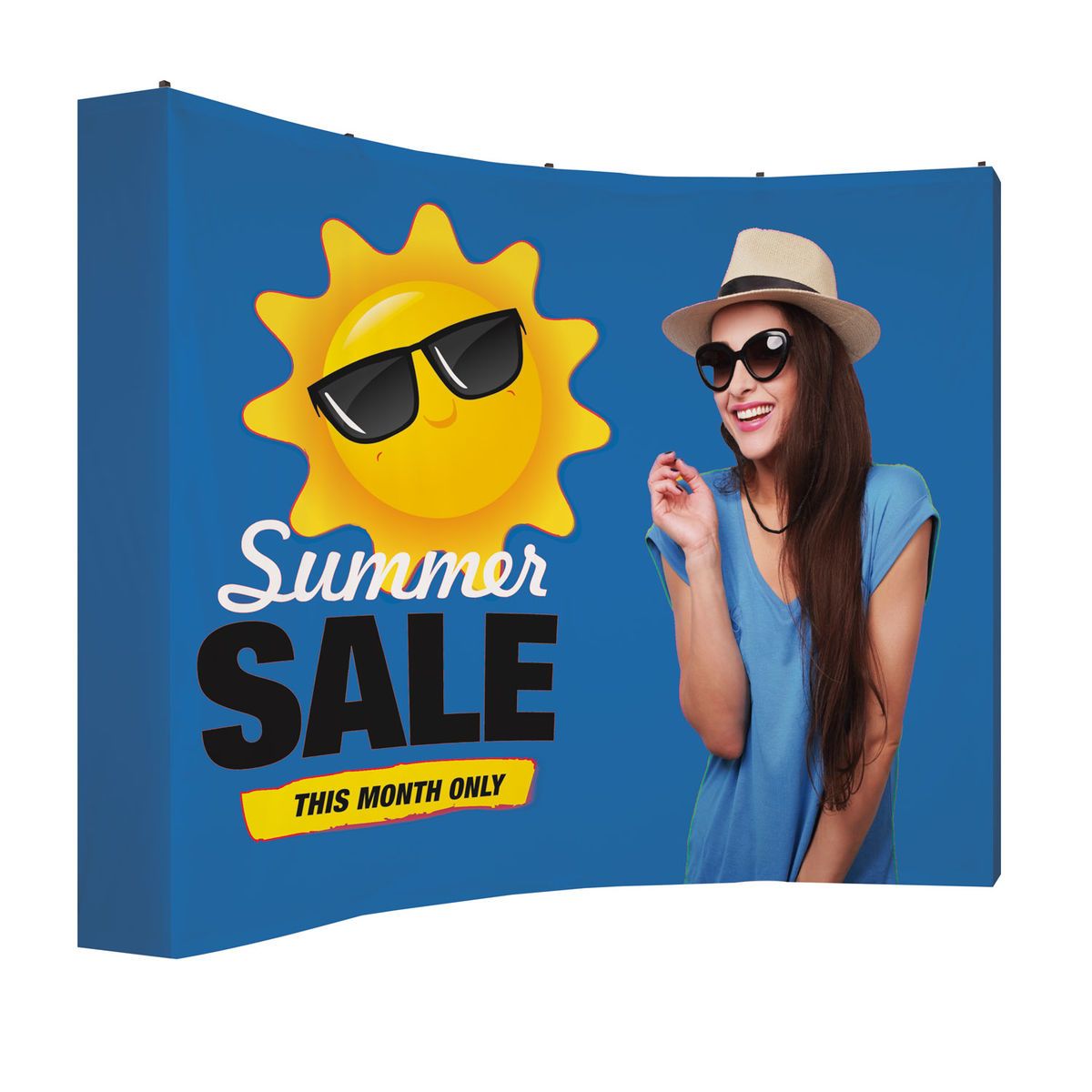 10' curved splash floor display wrap kit (block-out fabric) | Corporate ...