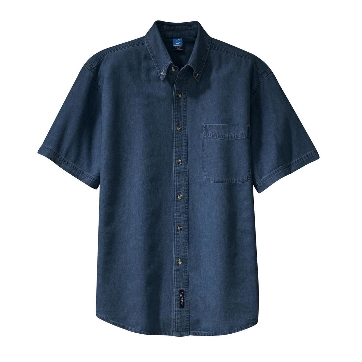 Port company - short sleeve value denim shirt. sp11 | Corporate Specialties