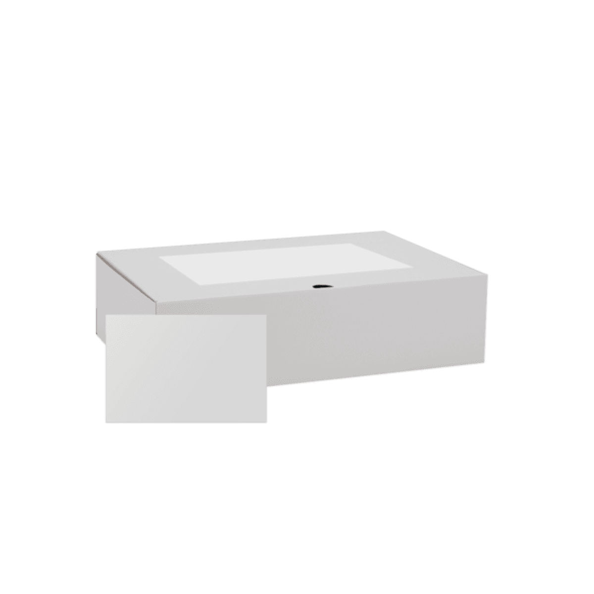 14 X 10 X 4 Custom White Corrugate Gift Box And 4 X 6 Card Custom 14 X 10 X 4 Custom White Corrugate Gift Box And 4 X 6 Card Custom