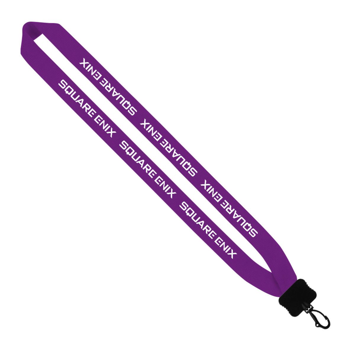 Promotional 1 cotton lanyard with plastic clamshell swivel snap hook ...