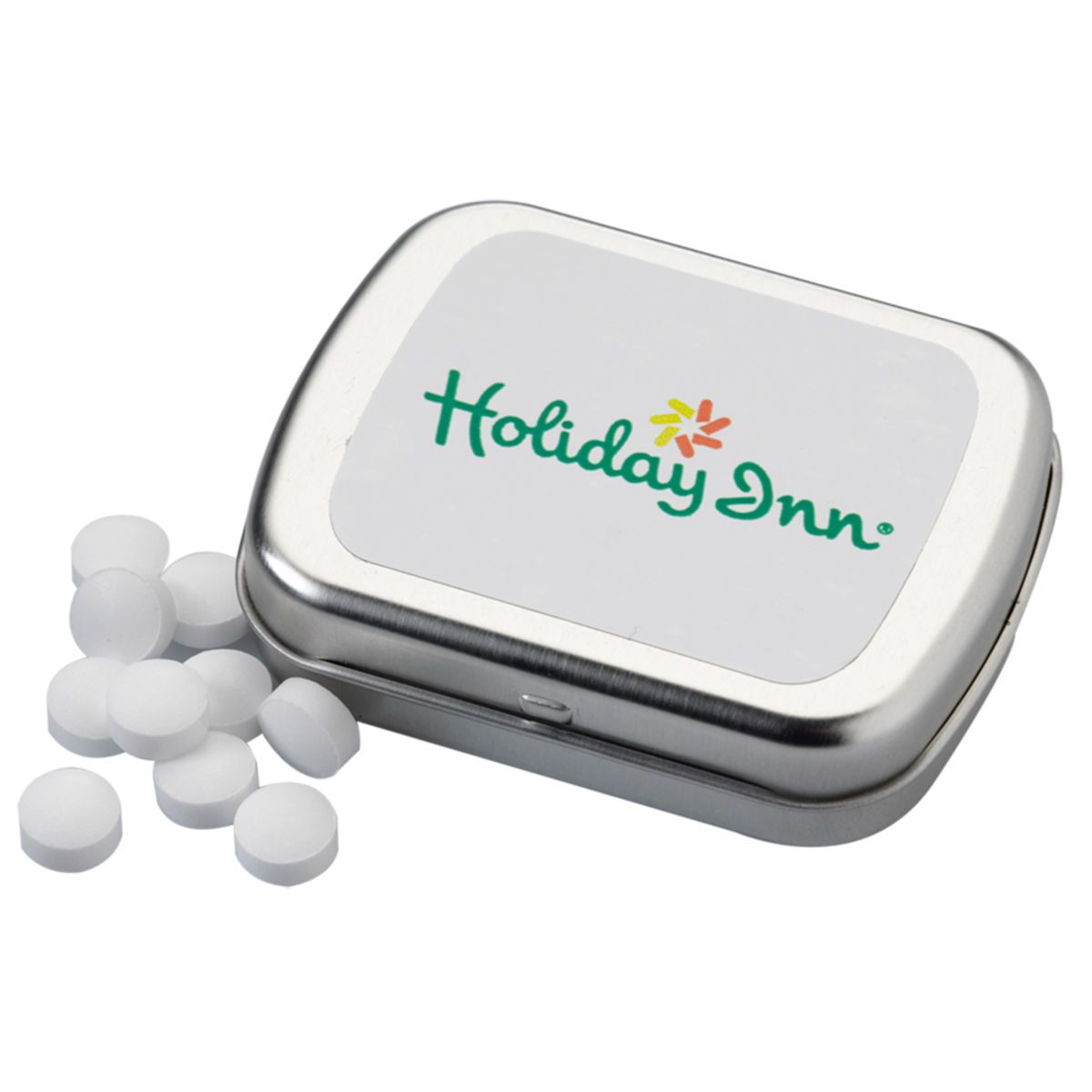 Sugar free mints in a small rectangular hinged tin | Order Swag