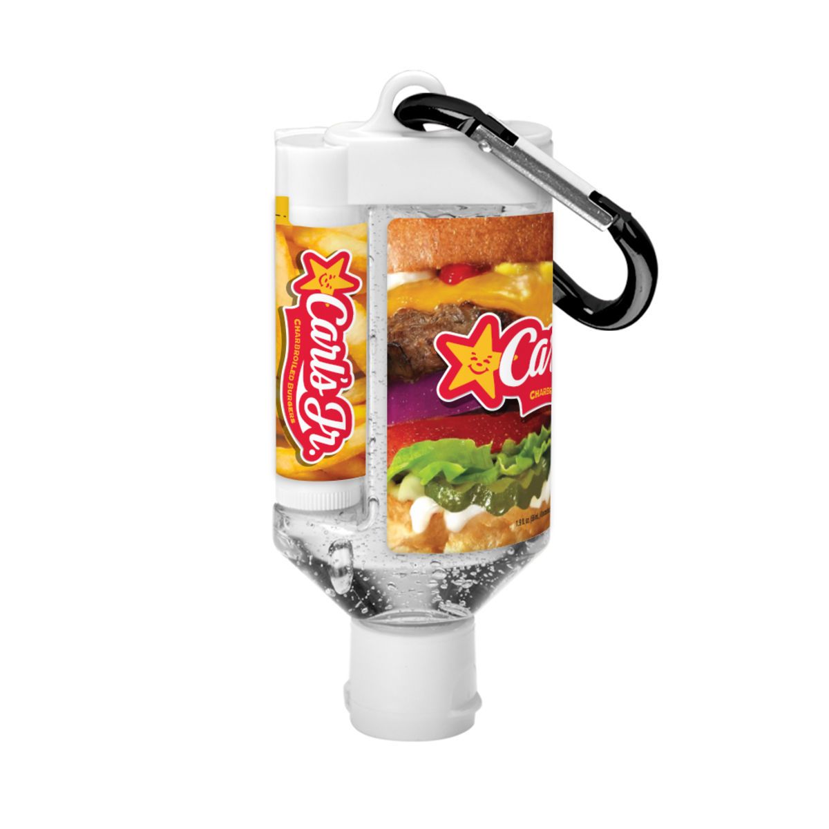 1.9 oz duo bottle sanitizer spf 15 lip balm carabiner | Corporate ...