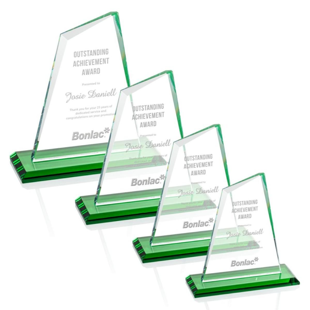 Promotional Summit award - green Personalized With Your Custom Logo