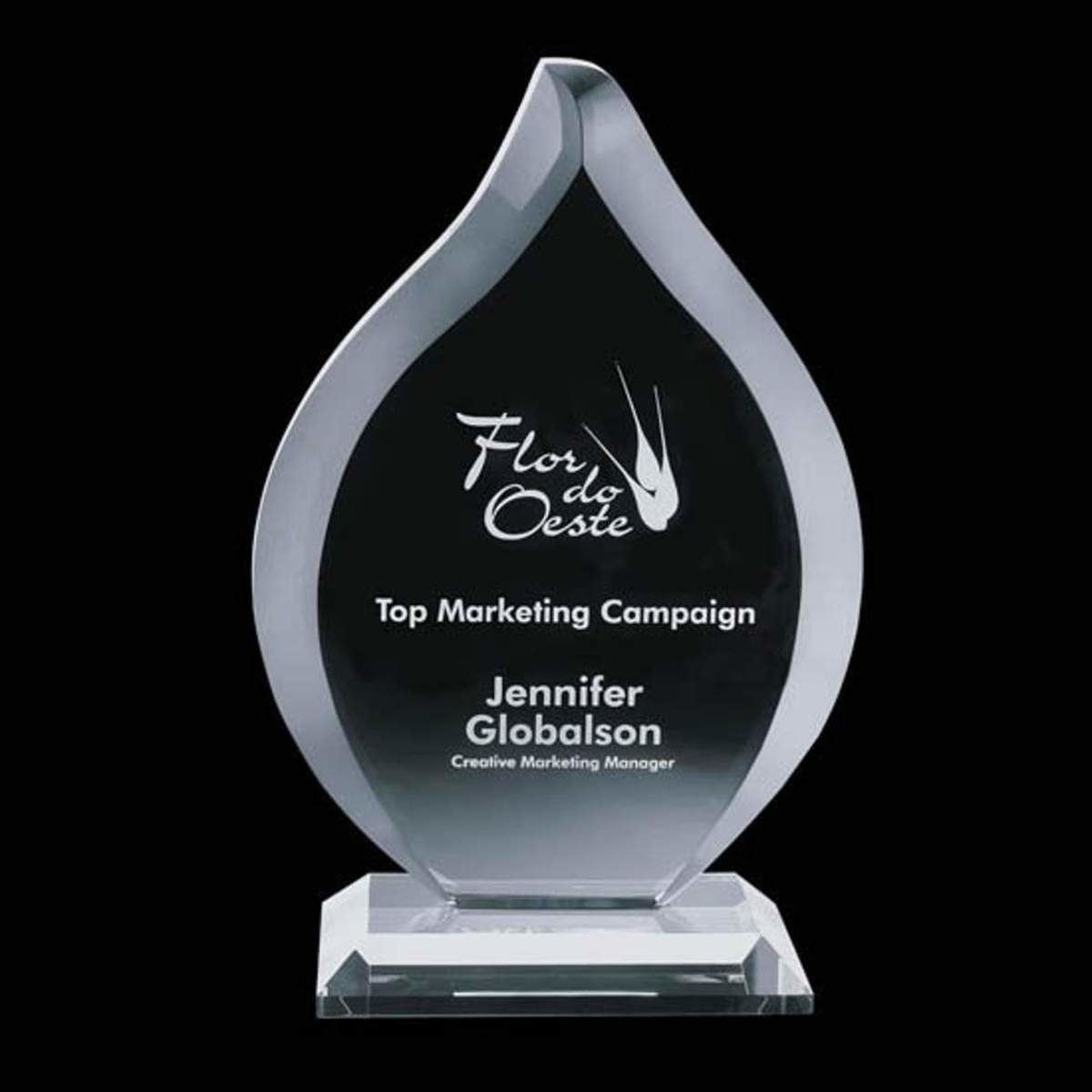 Promotional Worthington flame award - starfire Personalized With Your ...