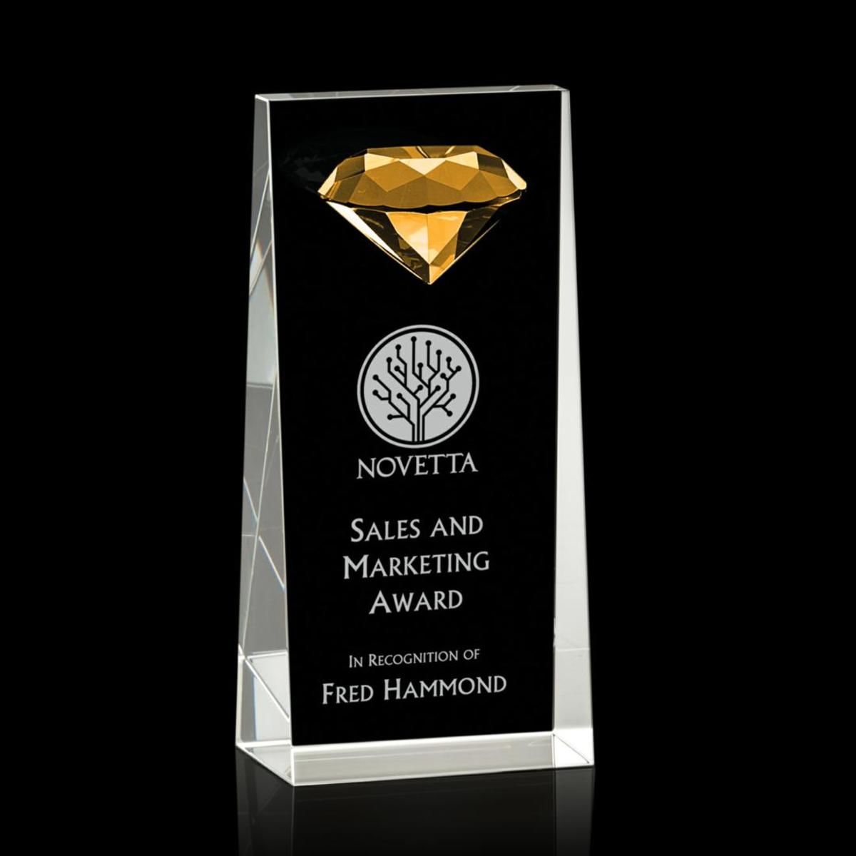 Promotional Balmoral Gemstone Award - Amber Personalized With Your ...