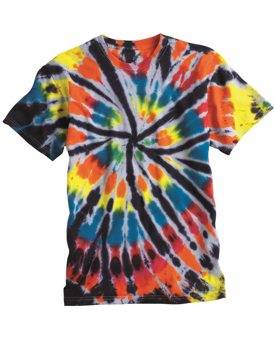 Rainbow cut-spiral tie-dyed t-shirt - 200td | Inkmule