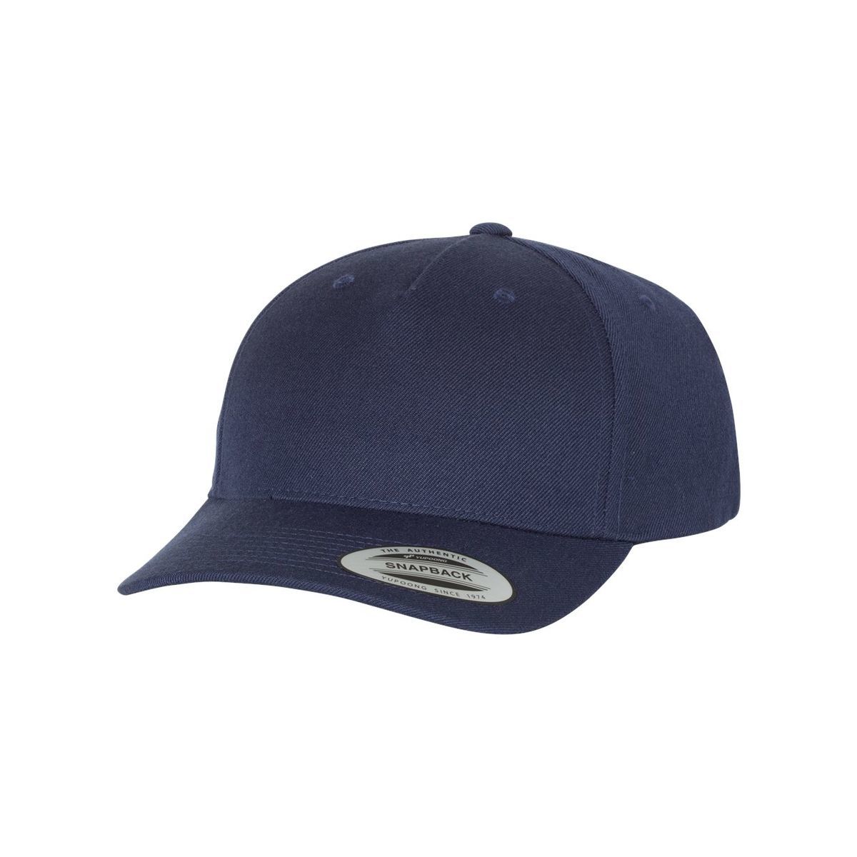Premium five-panel curved visor snapback cap - 5789m | Inkmule