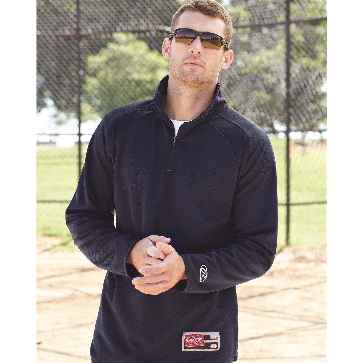 Promotional Quarter-zip flatback mesh fleece pullover - 9751 ...