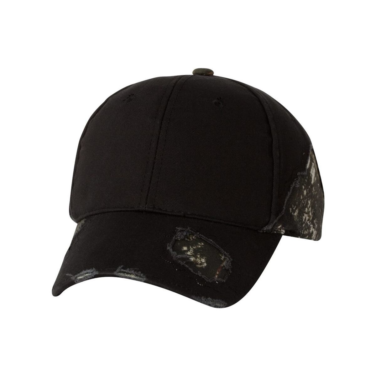 Solid-to-camo frayed cap - bsh350 | Order Swag
