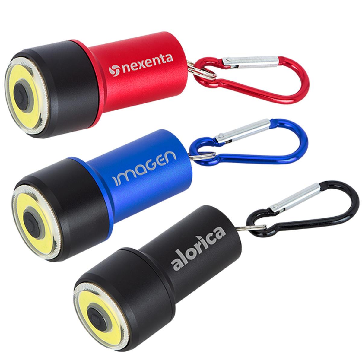 Mini cob flashlight with carabiner | Coggins Promo