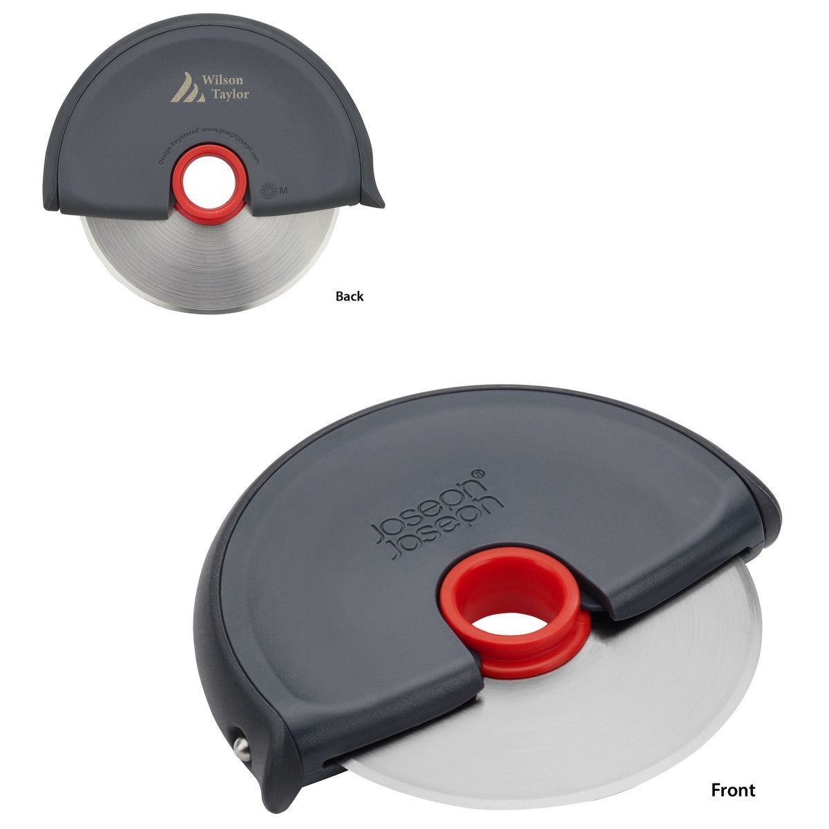 Joseph joseph disc easy-clean gray pizza cutter | SWAGBOX.COM