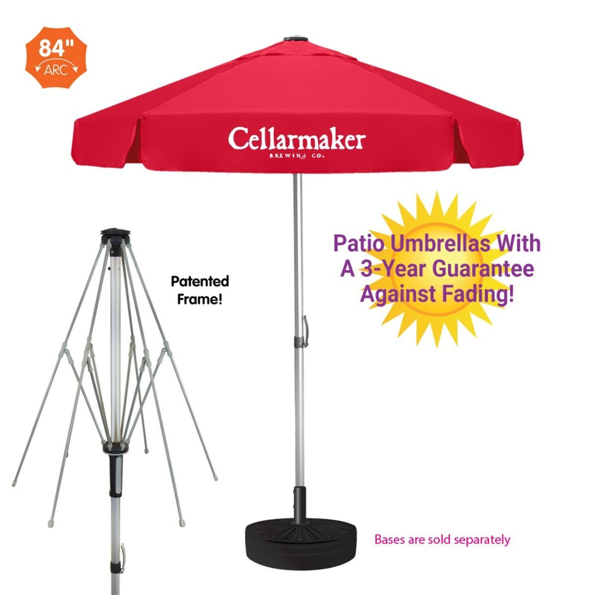 Promotional The vented ultimate patio umbrella Personalized With Your ...