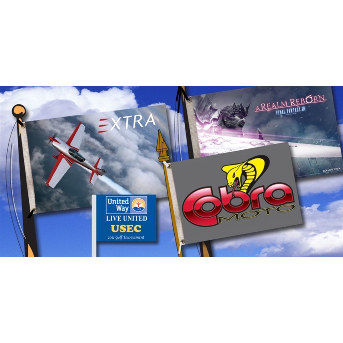 14x20' double sided golf flag | Corporate Specialties