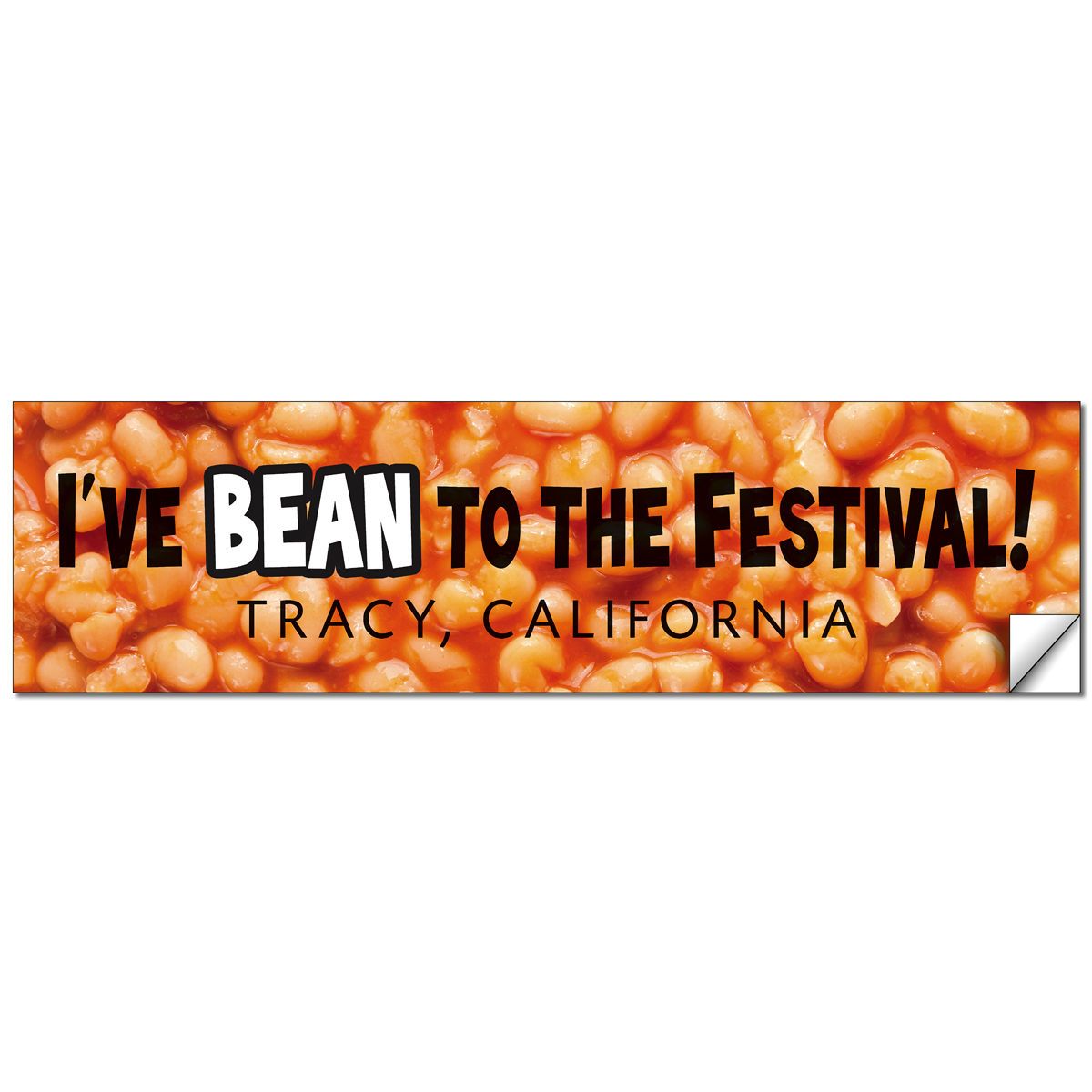 Bumper sticker decal - uv-coated vinyl - 11x3 rectangle shape ...