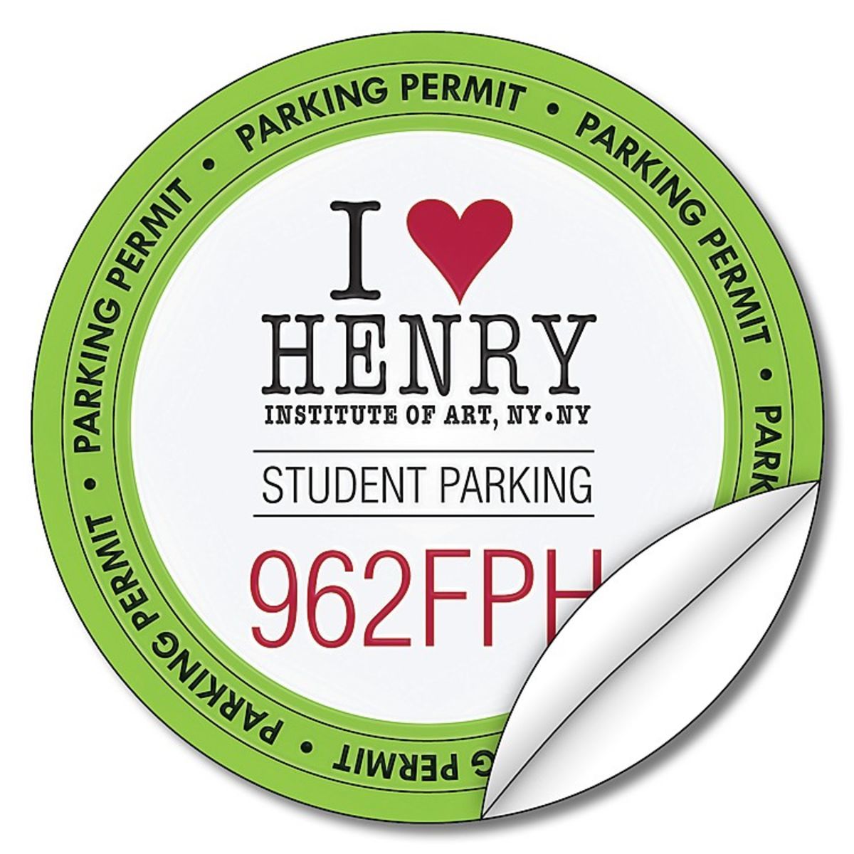 Promotional Parking permit sticker decal - uv-coated vinyl - 3.25 inch ...