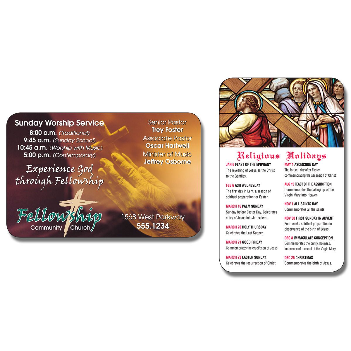 Religious laminated wallet card - 3.5x2.25 (2-sided) - 14 pt. | Order Swag