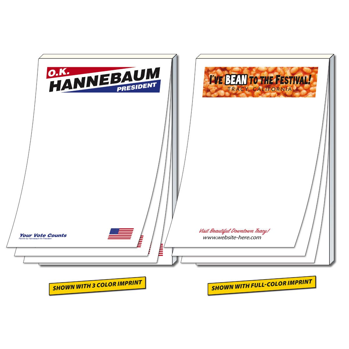 Promotional Scratch pad notepad - 100 sheets - 3.625x5.625 Personalized ...