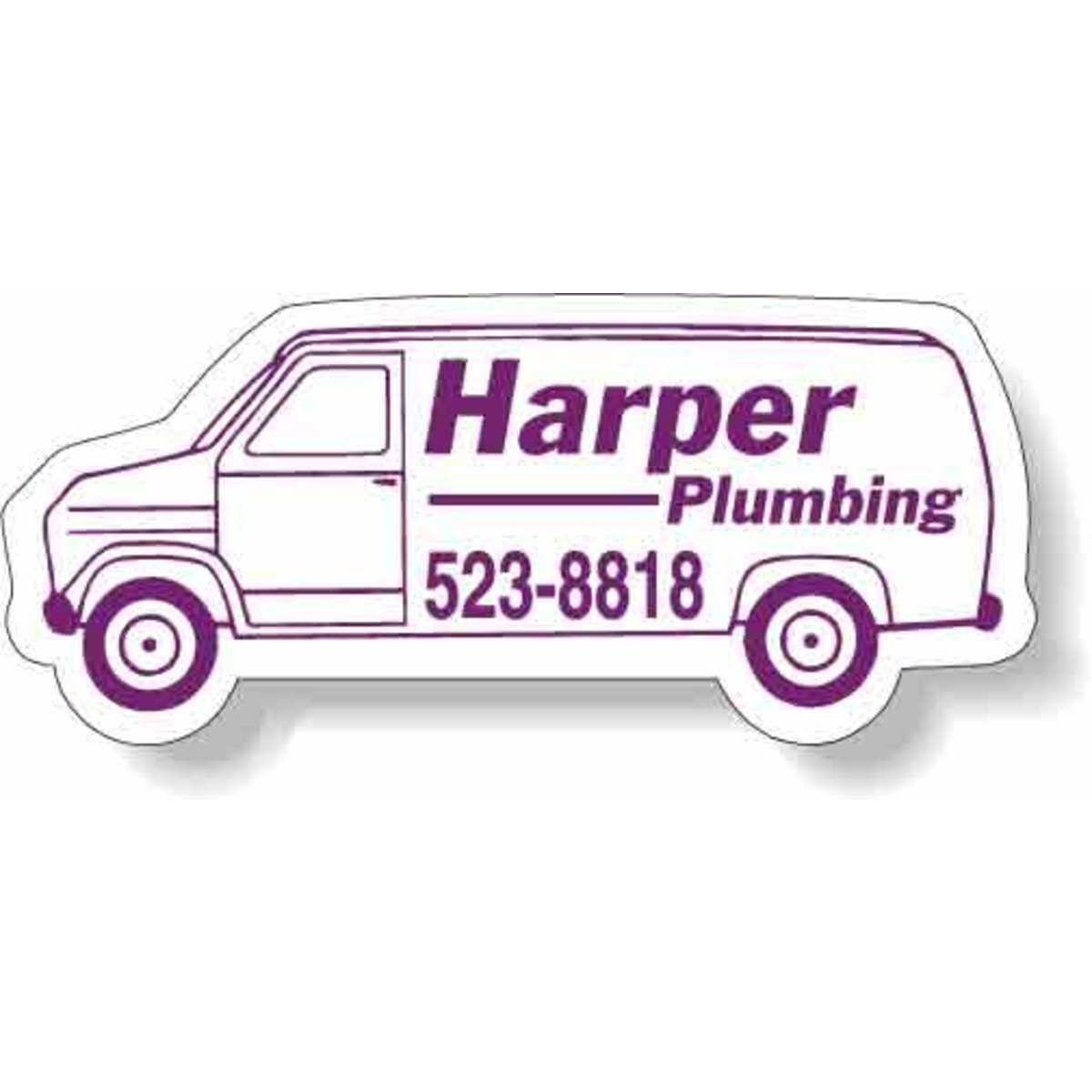 Magnet - van shape (4.125x1.875 - left facing) - outdoor safe ...