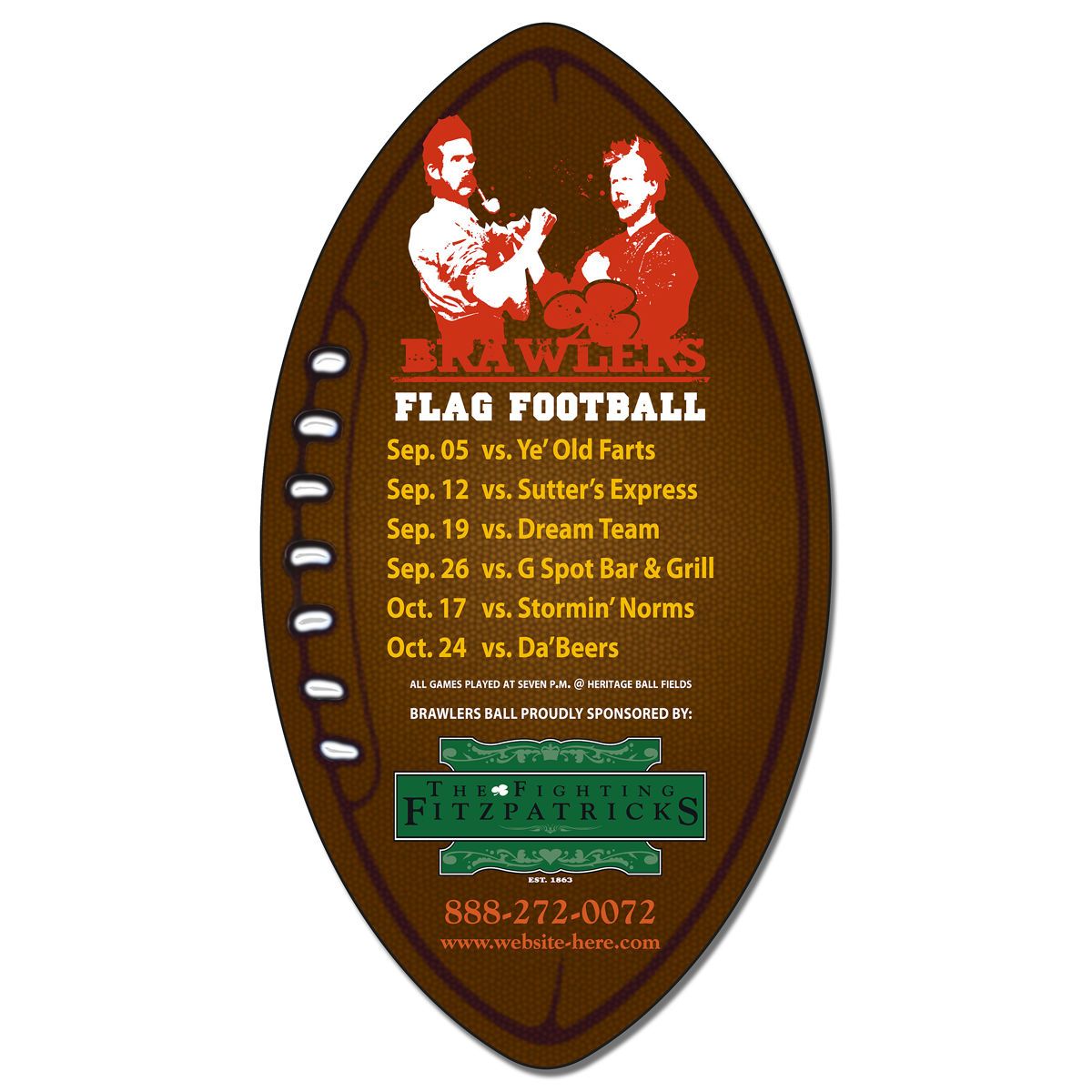 Promotional Magnet - Football Shape (3x5.5) - 25 Mil. Personalized With ...