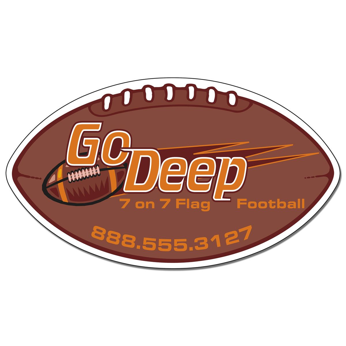 Promotional Magnet - football shape (7x4) - outdoor safe Personalized ...