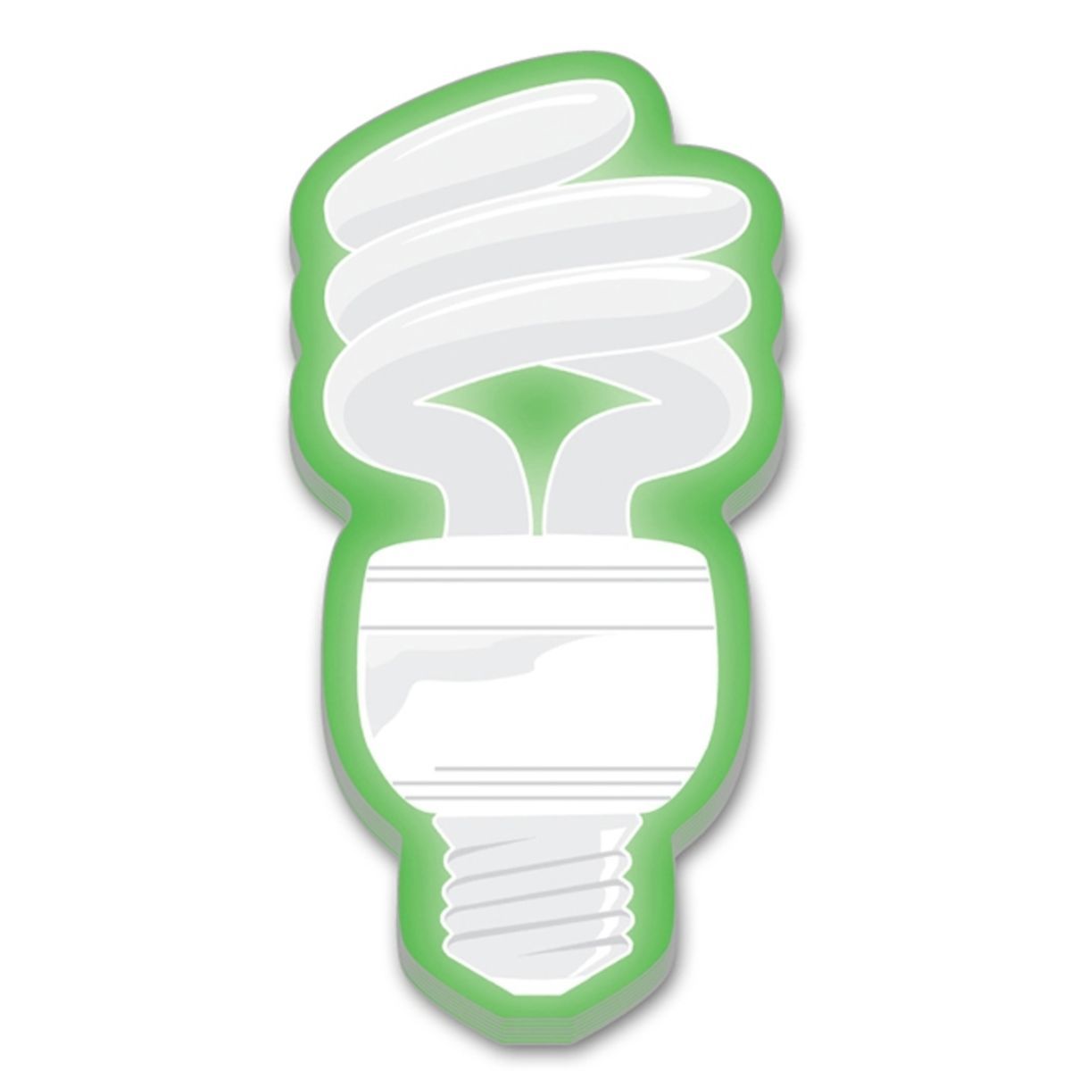 Promotional Adhesive note shape - fluorescent light bulb (2.4x4.8) - 25 ...