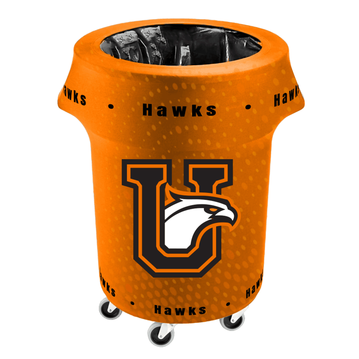 Spandex 32 gal. round trash can cover, open bottom | Corporate Specialties