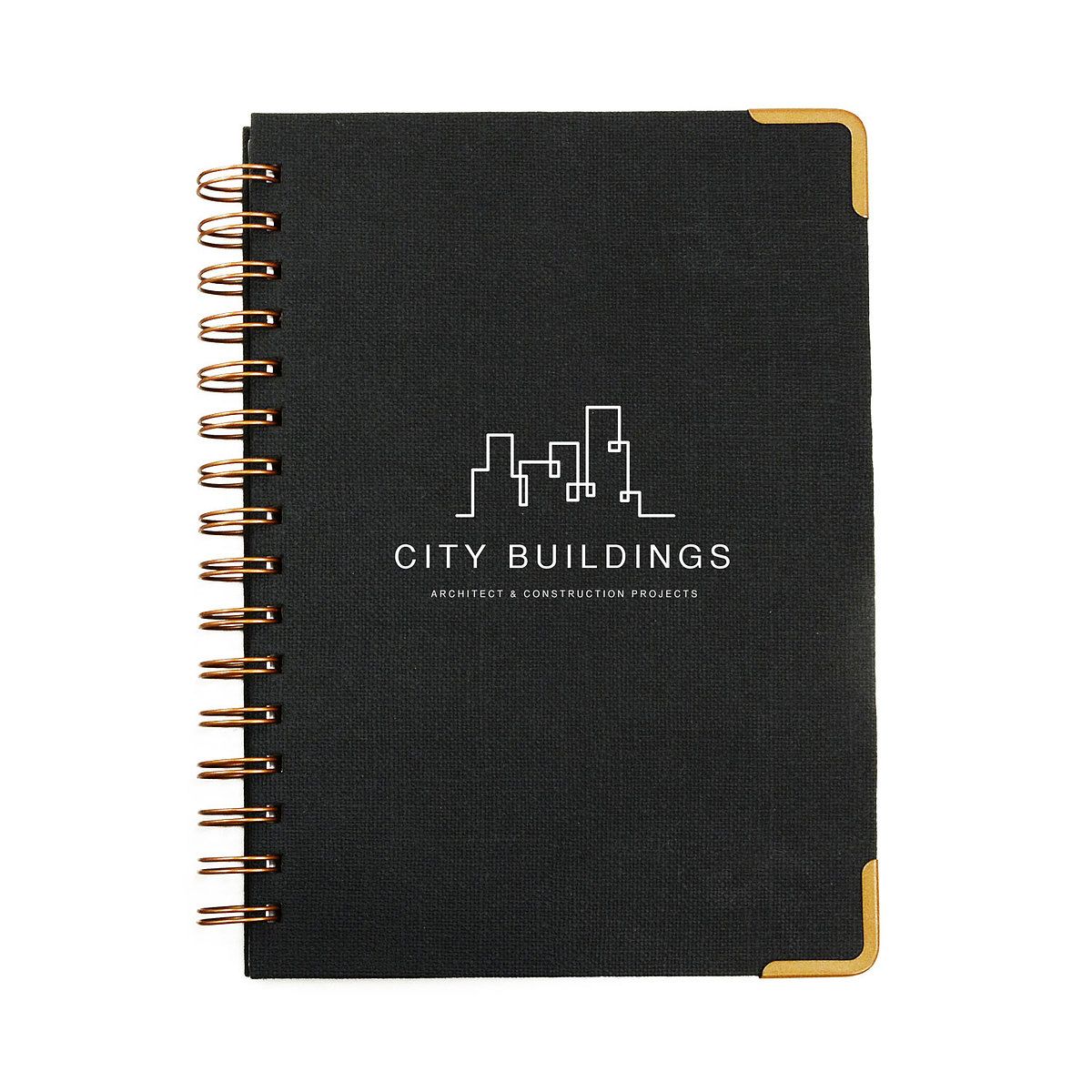 Promotional Woven paper w metal notebook Personalized With Your Custom Logo