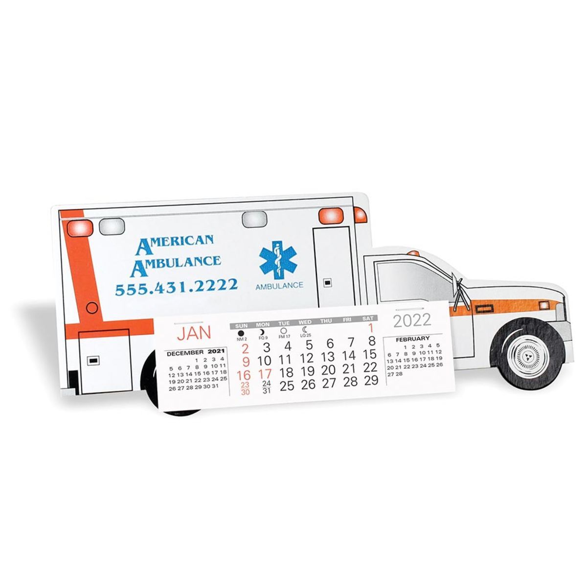 Promotional Emergency squad ambulance desk calendar Personalized With ...
