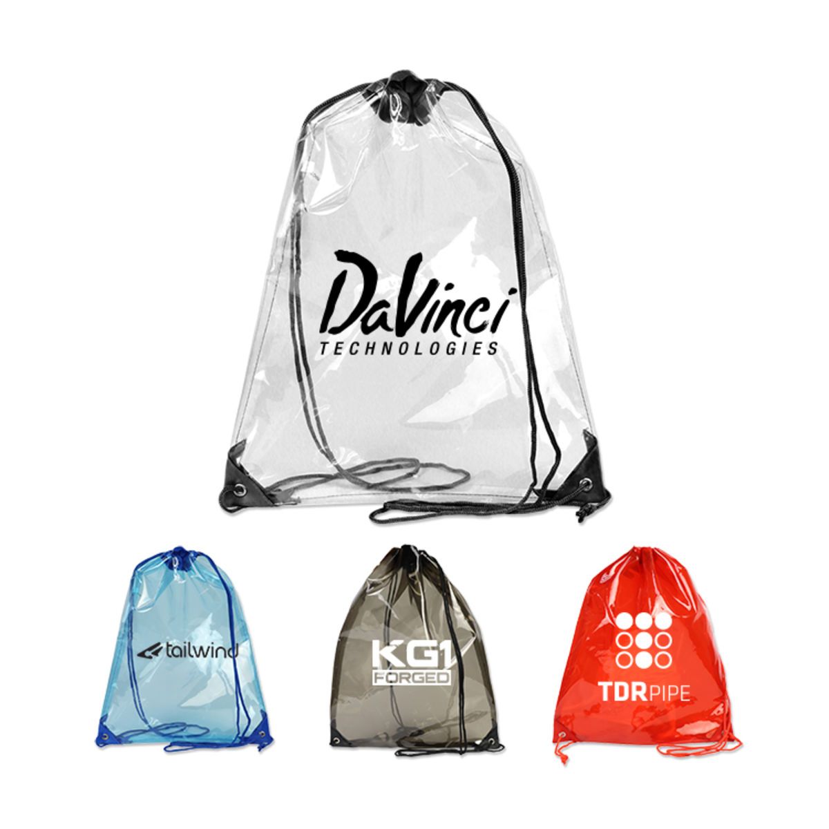 Clear Drawstring Bag | SWAGBOX.COM